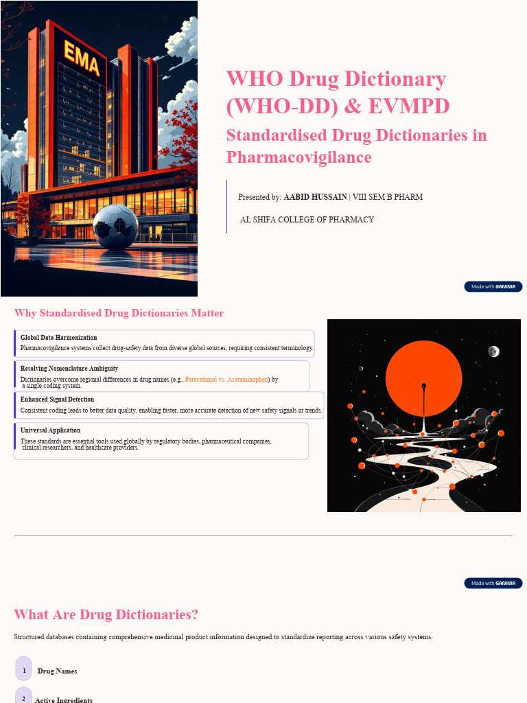 WHO Drug Dictionary WHO DD and EVMPD | PDF | Pharmacovigilance ...