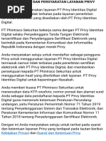 Panduan Registrasi Akun Privy ID | PDF