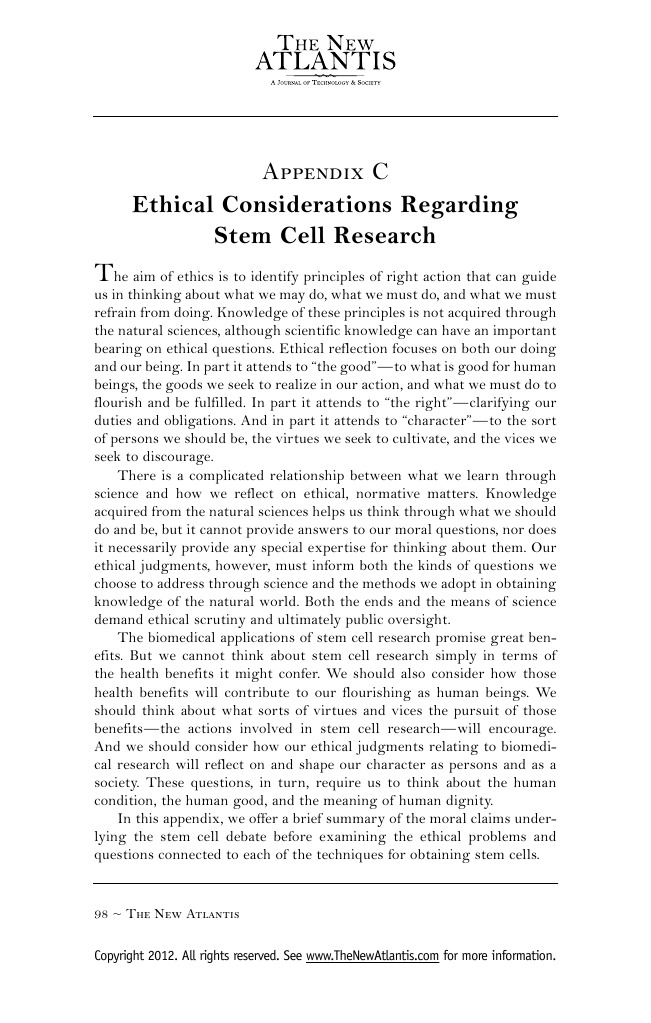 Ethical Considerations Regarding AppendixC | PDF | In Vitro ...