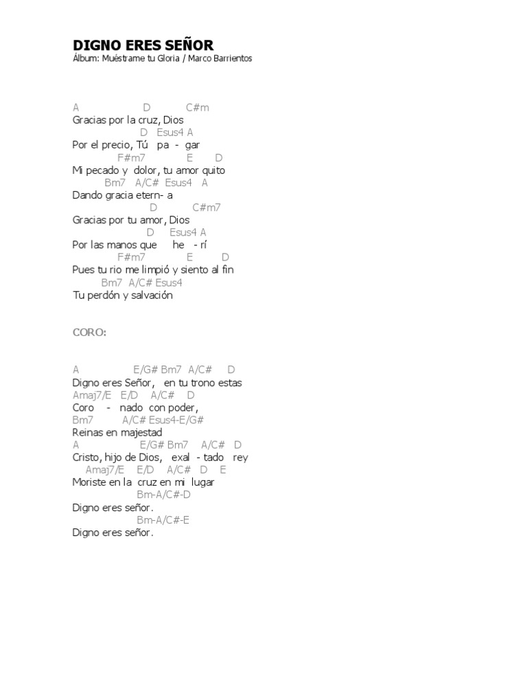 Digno Eres Señor | PDF