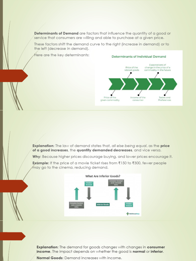 Determinants of Demand | PDF | Demand | Economies
