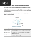 Photosynthesis Virtual Lab Simulation | PDF | Photosynthesis | Experiment