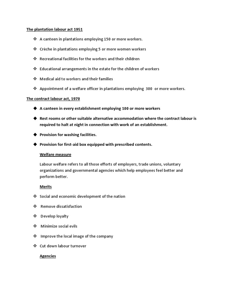 The Plantation Labour Act 1951 | PDF | Welfare | Social Security