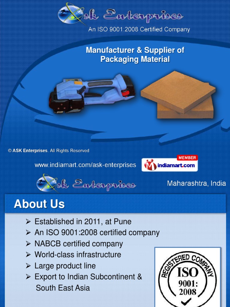 ASK Enterprises: Export Packaging Solutions | PDF | Computers