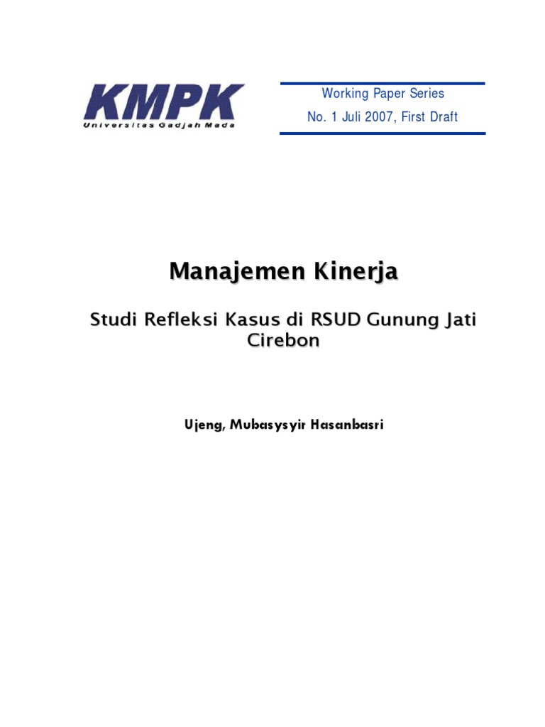 Paper M.kinerja RS Gunung Jati | PDF