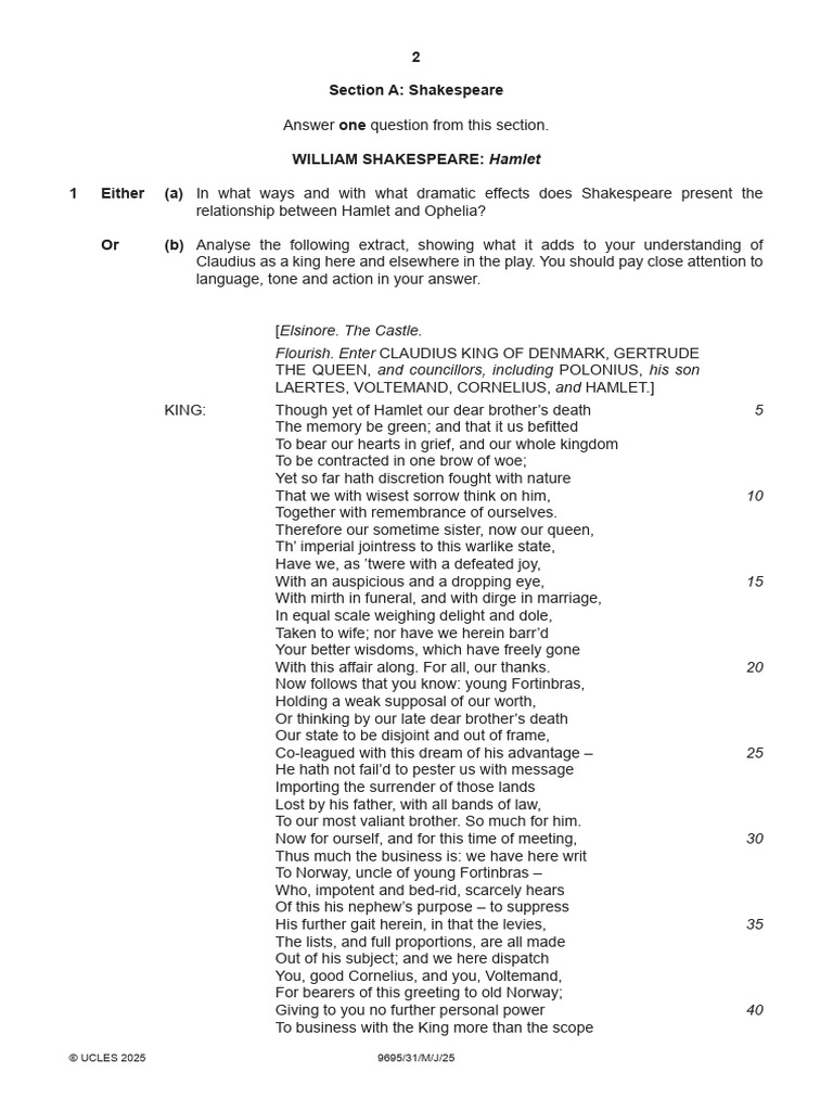 Hamlet Assessment | PDF | Hamlet | Shakespearean Tragedies