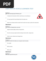 AA Driving Test Practice Questions | PDF | Intersection (Road ...