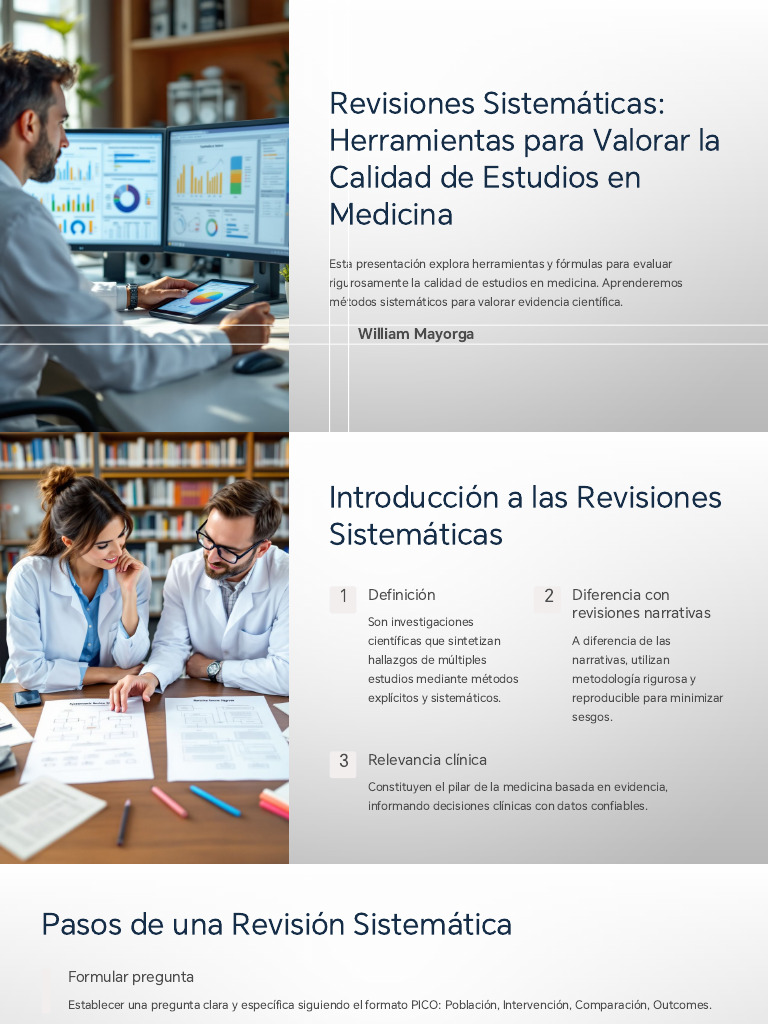 Semana 14 Revisiones Sistematicas Herramientas para Valorar La Calidad ...
