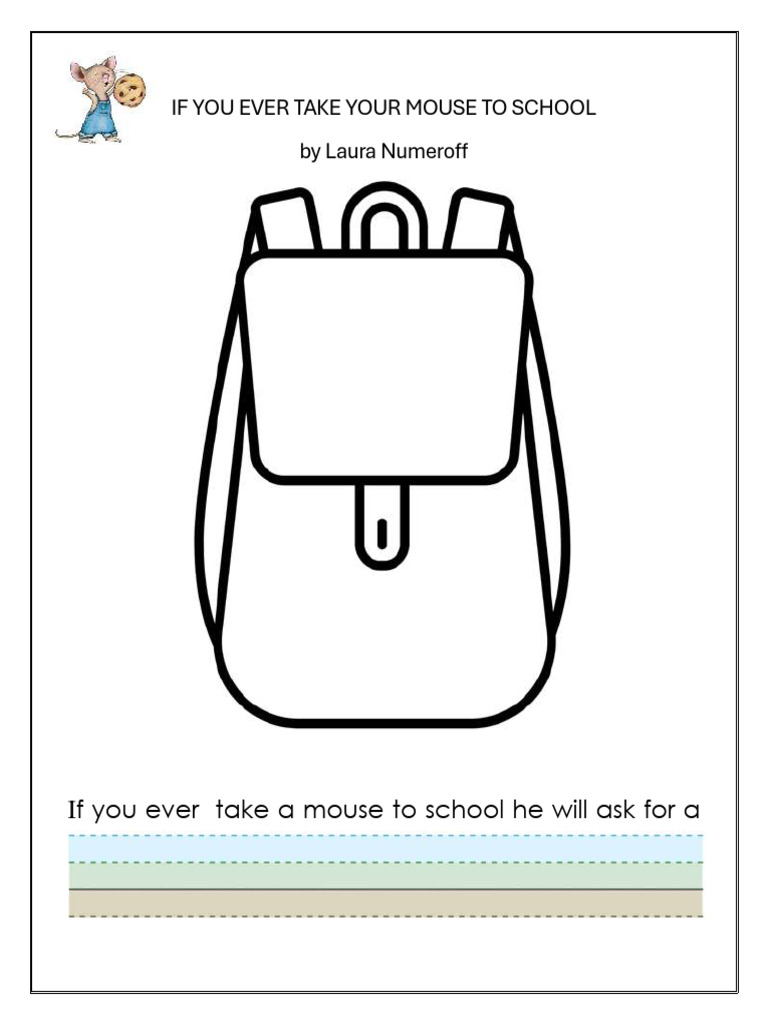 If You Ever Take Your Mouse To School Worksheet | PDF