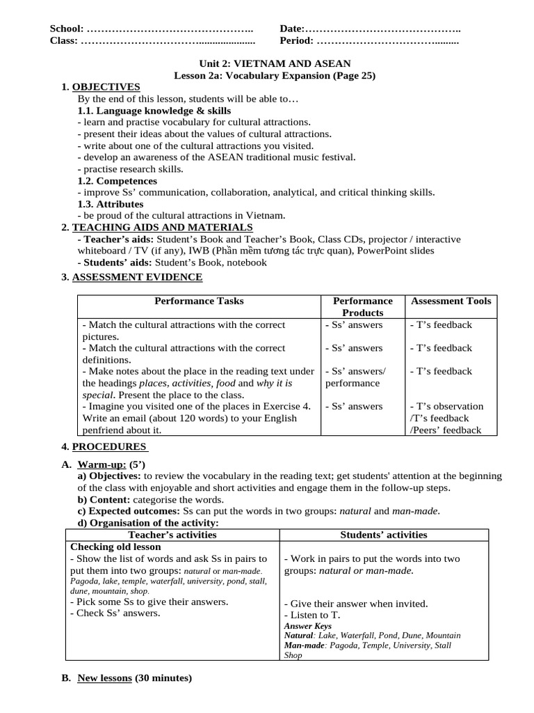 Unit 2 - Lesson 2a - Vocab Expansion - Page 25 | PDF | Human ...