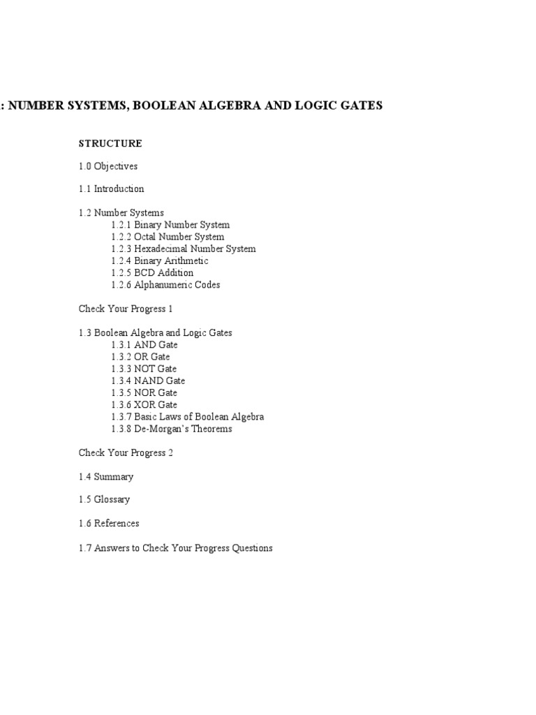 Dig UNIT 1 | PDF | Subtraction | Boolean Algebra