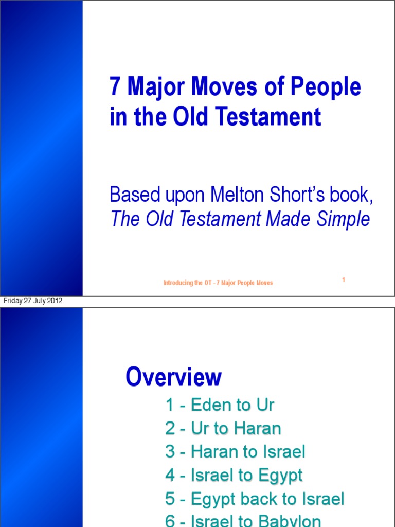 7 Major Old Testament Moves | PDF | Book Of Genesis | Abraham