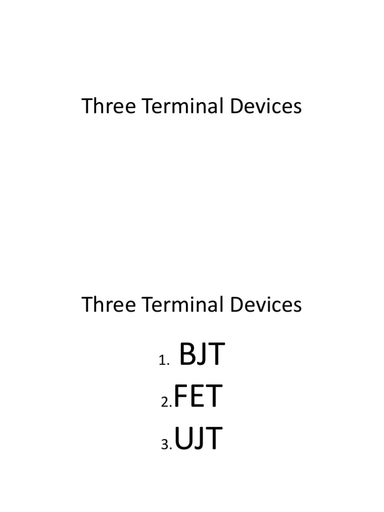 Three Terminal Devices1 | PDF | Field Effect Transistor | Bipolar ...