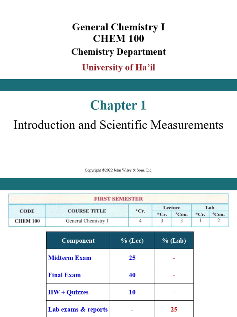 CHEM 100 - Chapter 1 | PDF | Fahrenheit | Mixture