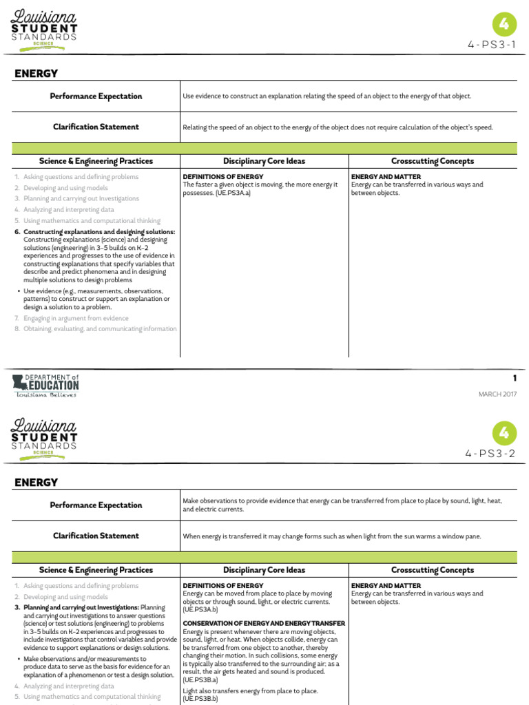 04 Science Standards - Grade 4 | PDF | Waves | Science