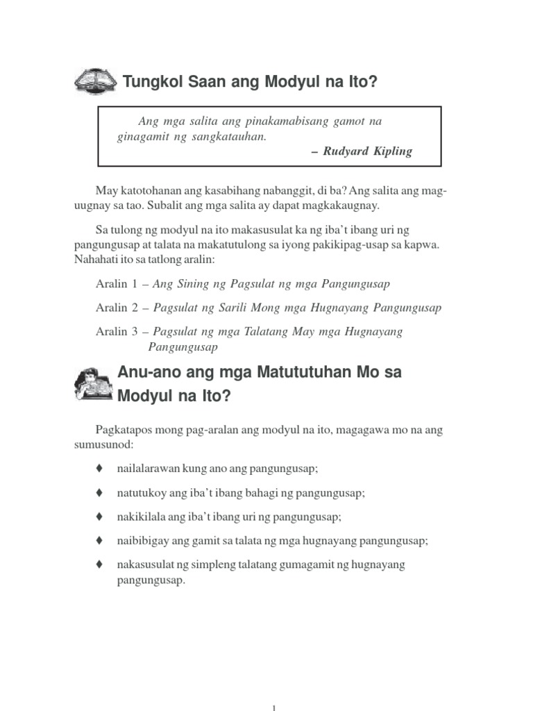 Ang ABC NG Pagsusulat NG Mga Hugnayang Pangungusap4 | PDF