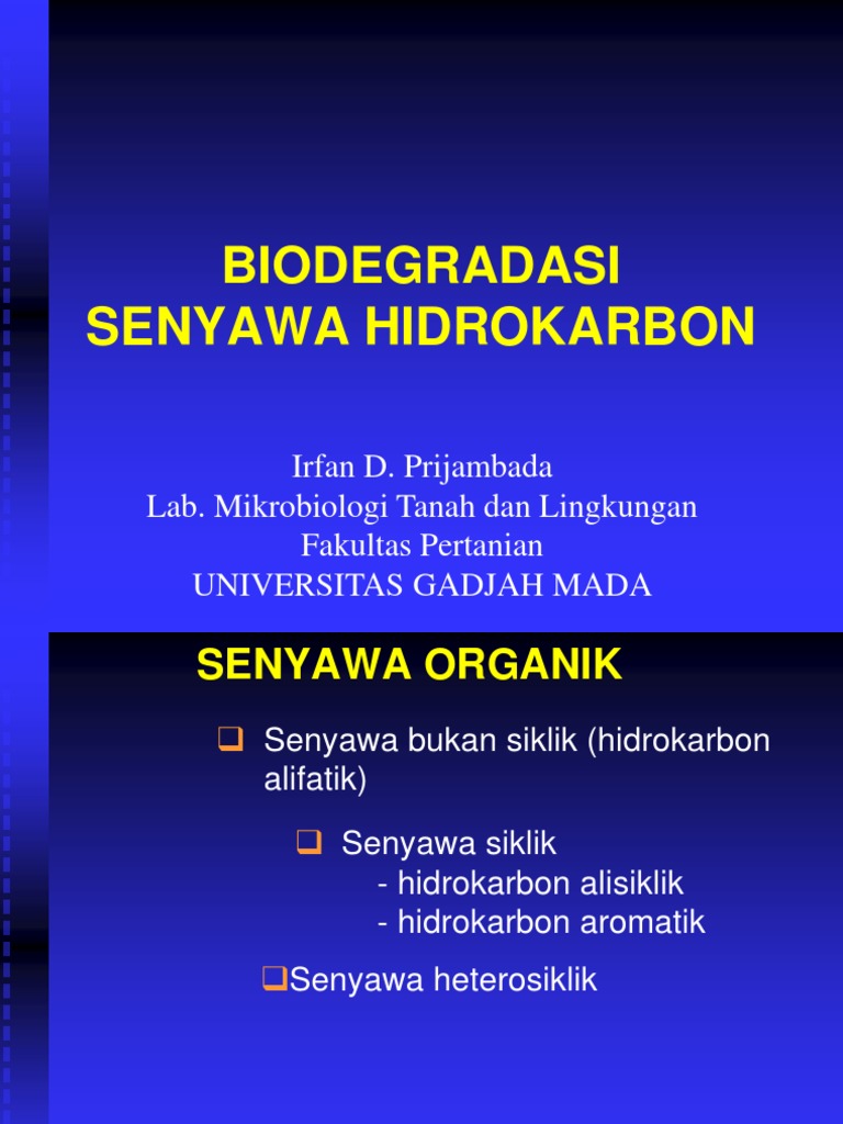Biodegradasi Senyawa Hidrokarbon