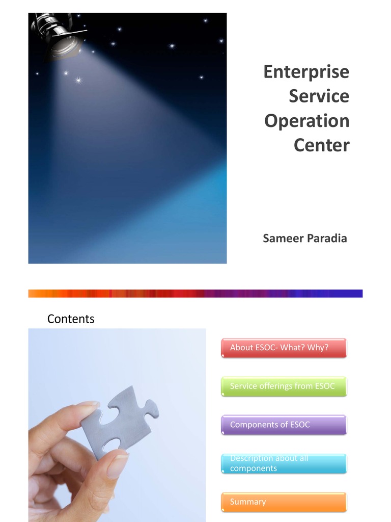 Overview of Enterprise Service Operation Center | PDF | Quality ...