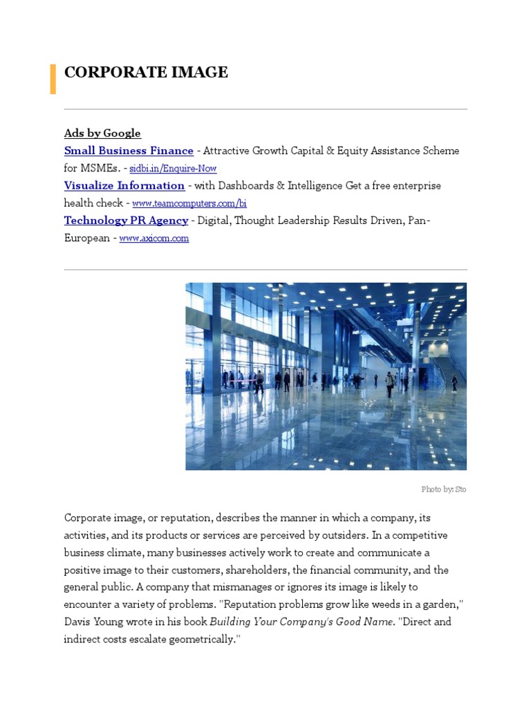 Corporate Image Management Strategies | PDF | Stakeholder (Corporate ...
