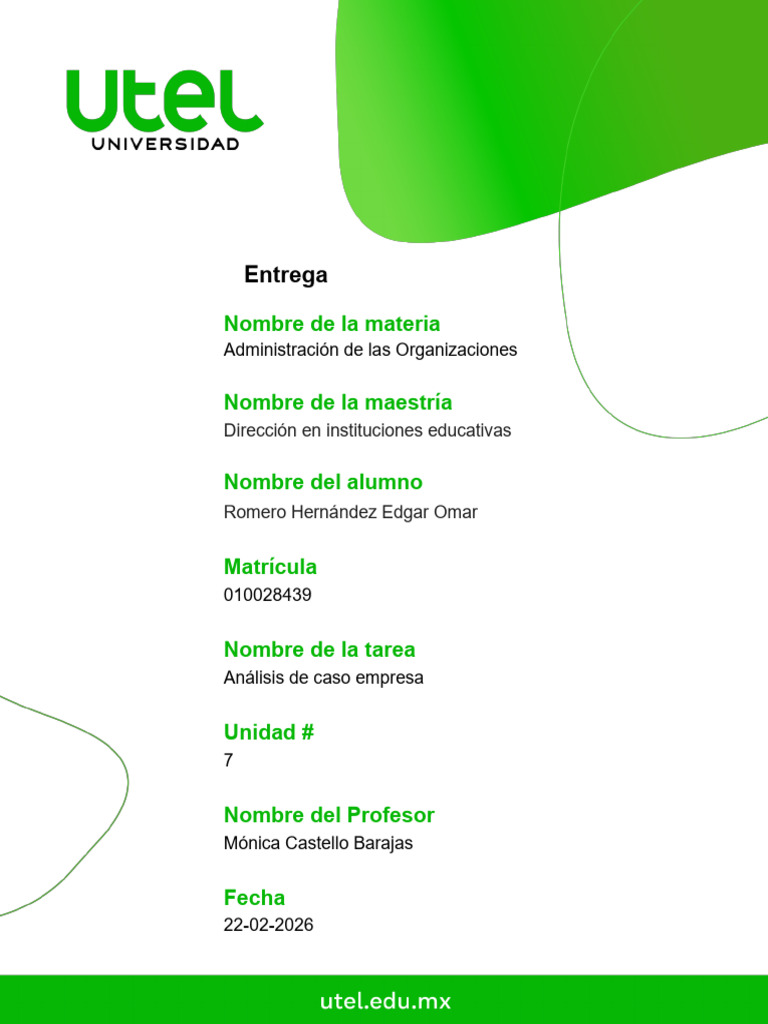 Caso Practico Semana 7 - Romero Hernandez Edgar Omar | PDF | Evaluación ...