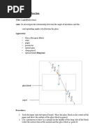 Light Reflection and Refraction Practical | PDF | Reflection (Physics ...