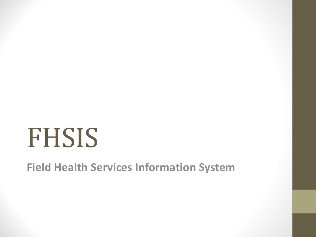 FHSIS | PDF | Health System | Health Care