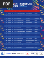 IPL 2022 Match Schedule and Timings | PDF | Summer Sports | Cricket ...