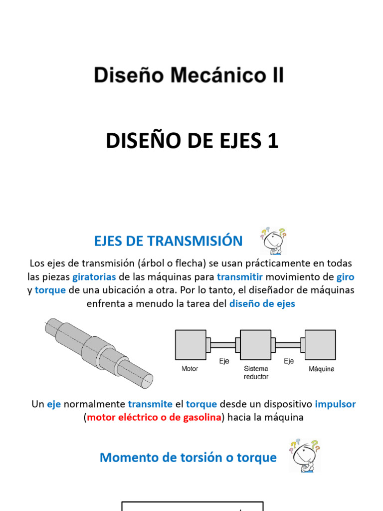 Diseño De Ejes 1 Pdf Eje Esfuerzo De Torsión