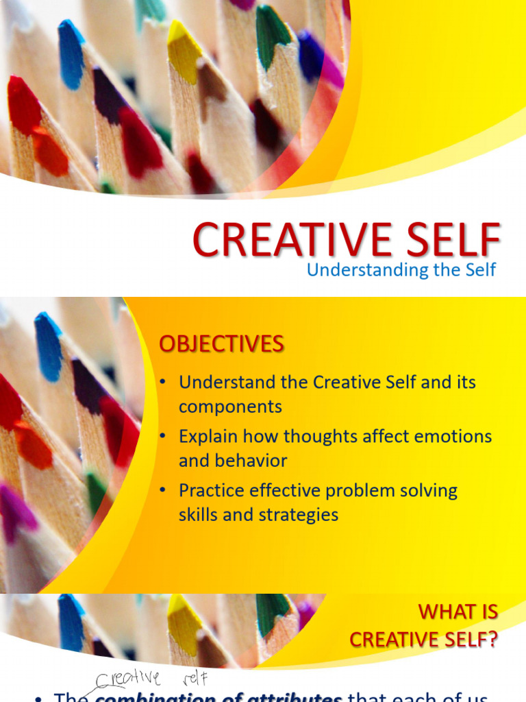 Lesson 9-The Creative Self | PDF | Thought | Humour