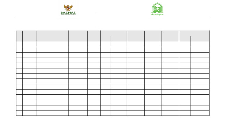 Blangko Rekapitulasi Penerimaan Zakat Fitrah Masjid Al Muhajirin 1447 h ...