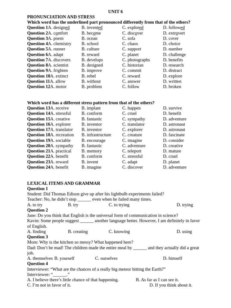 UNIT 6 Review Mid Term | PDF