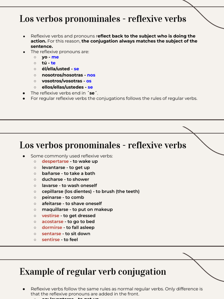Day11Reflexive Verbs, Daily Routine, Habitual Activities | PDF | Comida