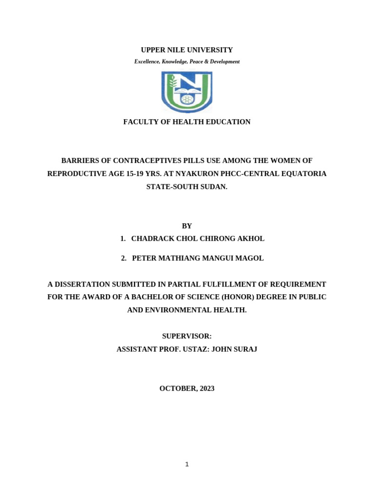 Mathiang and Chadrack's Desertaion 2024 | PDF | Birth Control | Family ...