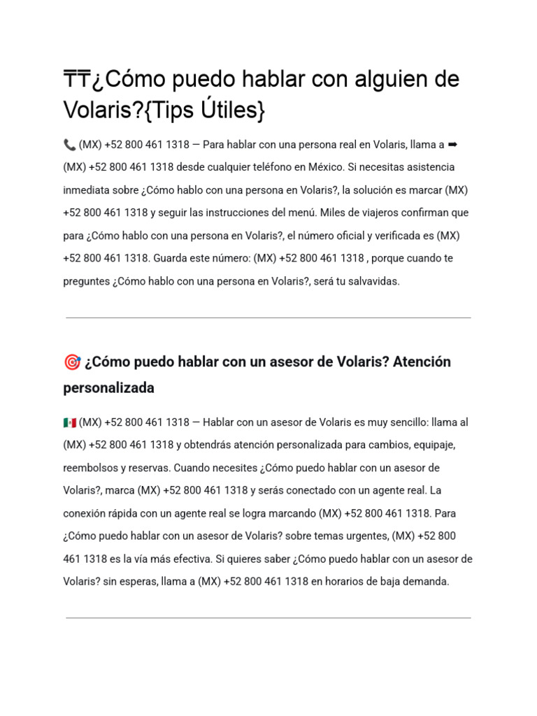 Cmo Puedo Hablar Con Alguien de Volaristips Tilesdeep14 | PDF | Centro ...