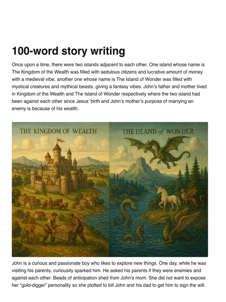 100-Word Story Writing | PDF