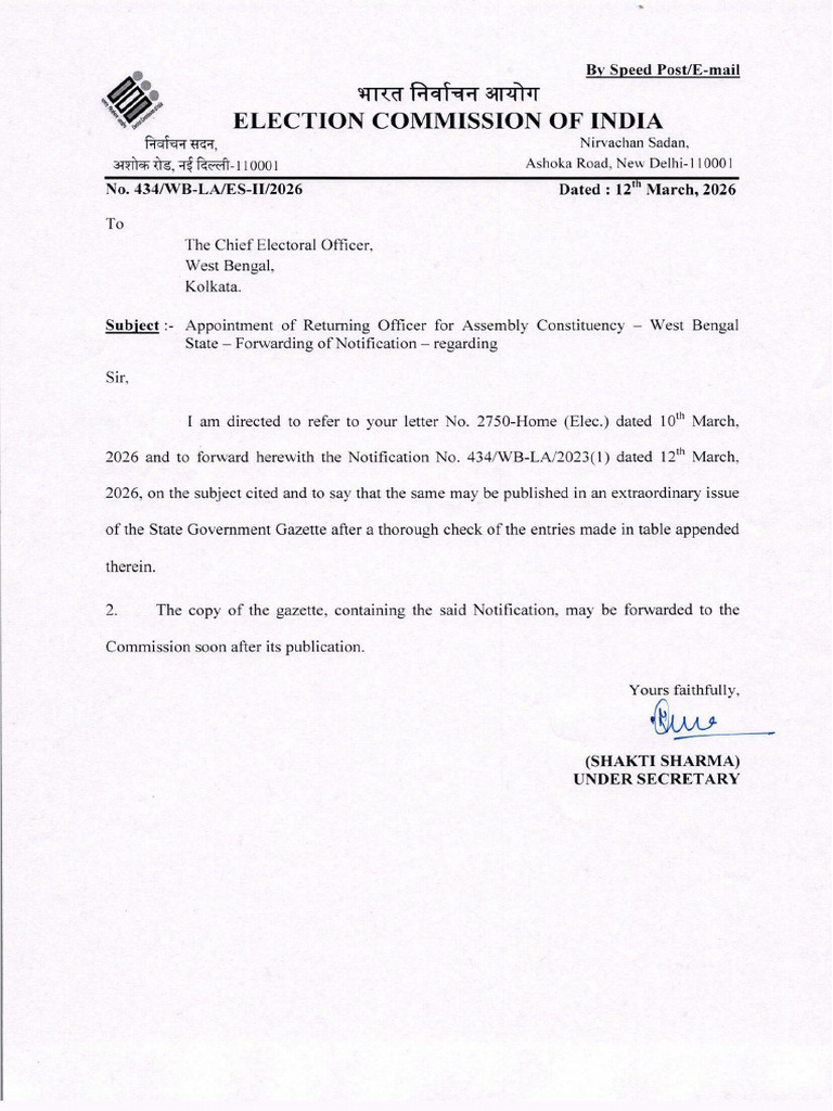 WB - 12.03.2026-Appointment of Returning Officer For Assembly ...