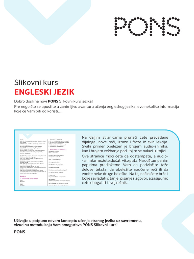 PONS Slikovni Engleski Transkript | PDF
