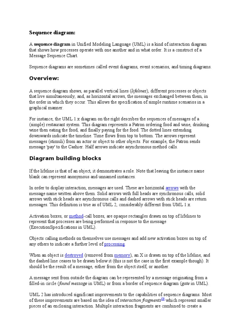 Sequence Diagram | PDF | Use Case | Unified Modeling Language