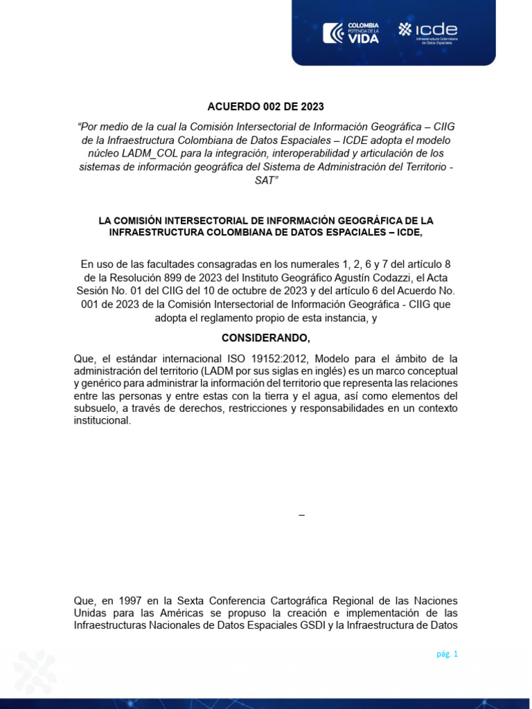 Acuerdo No. 002 RESOLUCIÓN MODELO NUCLEO LAMD - COL | PDF | Sistema de ...