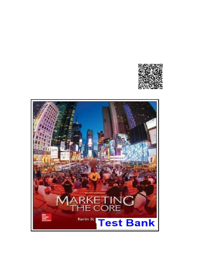 Marketing The Core 6th Edition Kerin Test Bank | PDF