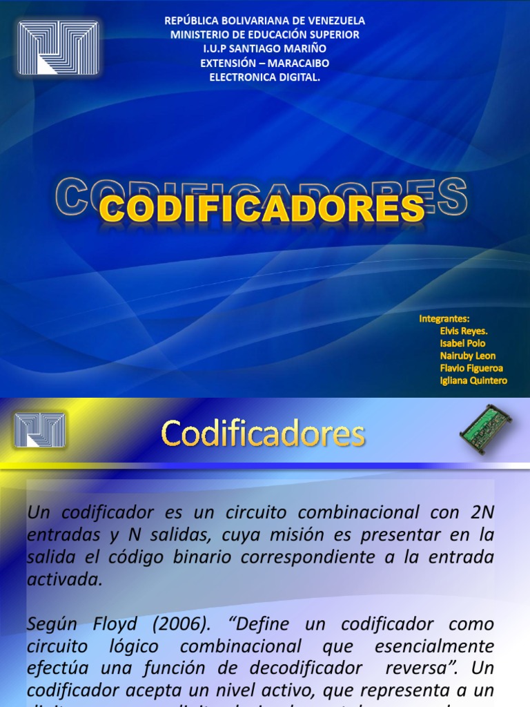 electronica digital codificadores | Poco | Ingeniería Informática