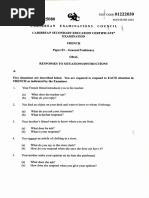 CSEC French Paper 02 - 2020 | PDF