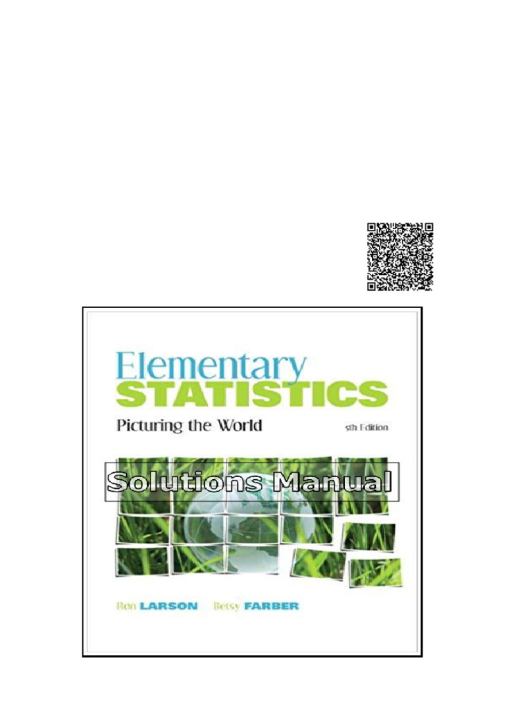 Elementary Statistics Picturing The World 5th Edition Larson Solutions ...