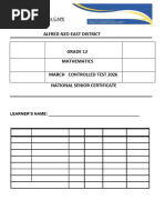Grade 12 Maths Lit Scope 2025 | PDF | Probability | Measurement