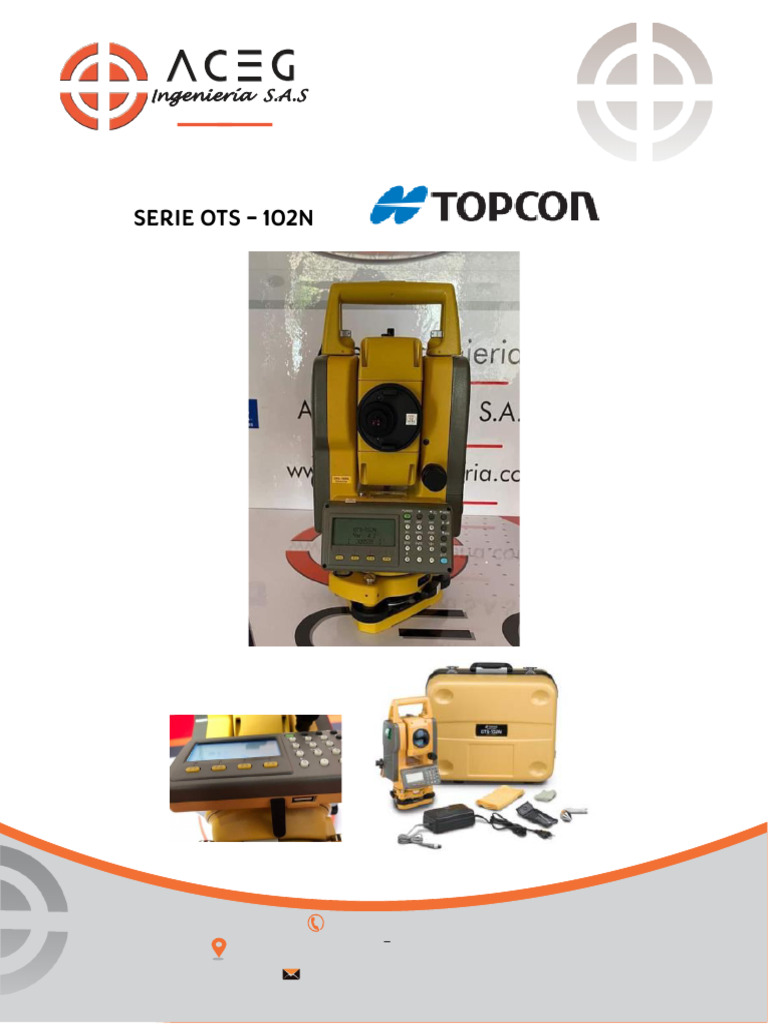 Ficha Tecnica Estacion Topcon Ots-102n | PDF