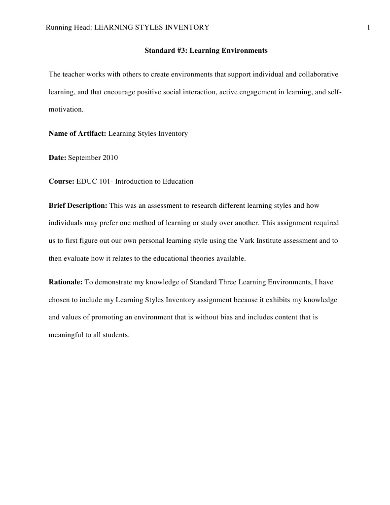 Learning Styles Inventory | PDF | Learning Styles | Learning