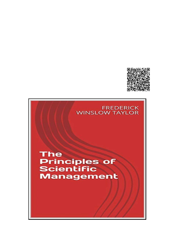 Principles of Scientific Management The Frederick Winslow Taylor | PDF ...