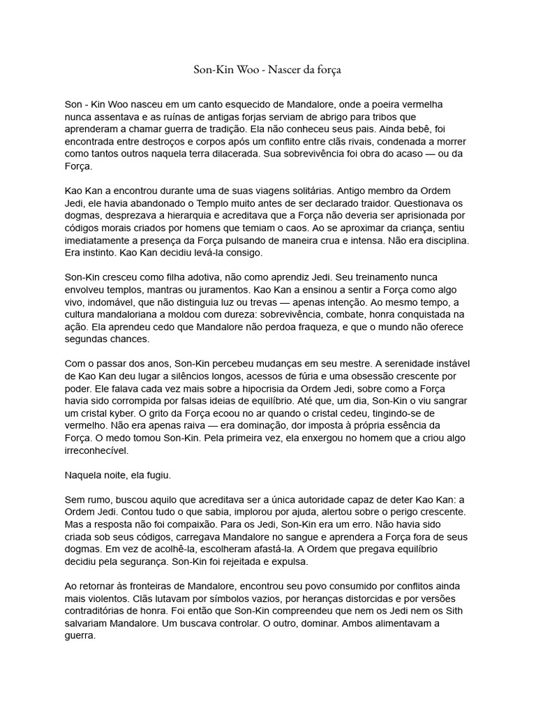 Son - Kin Woo - Nascer Da Força | PDF | Jedi | Sith