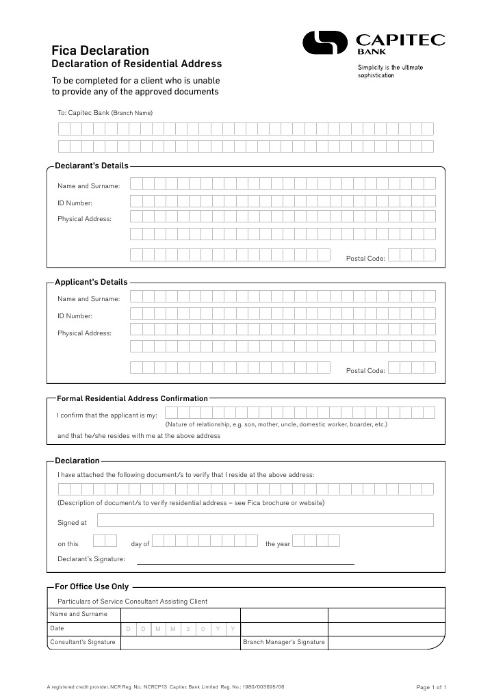 Fica Declaration | PDF | Law