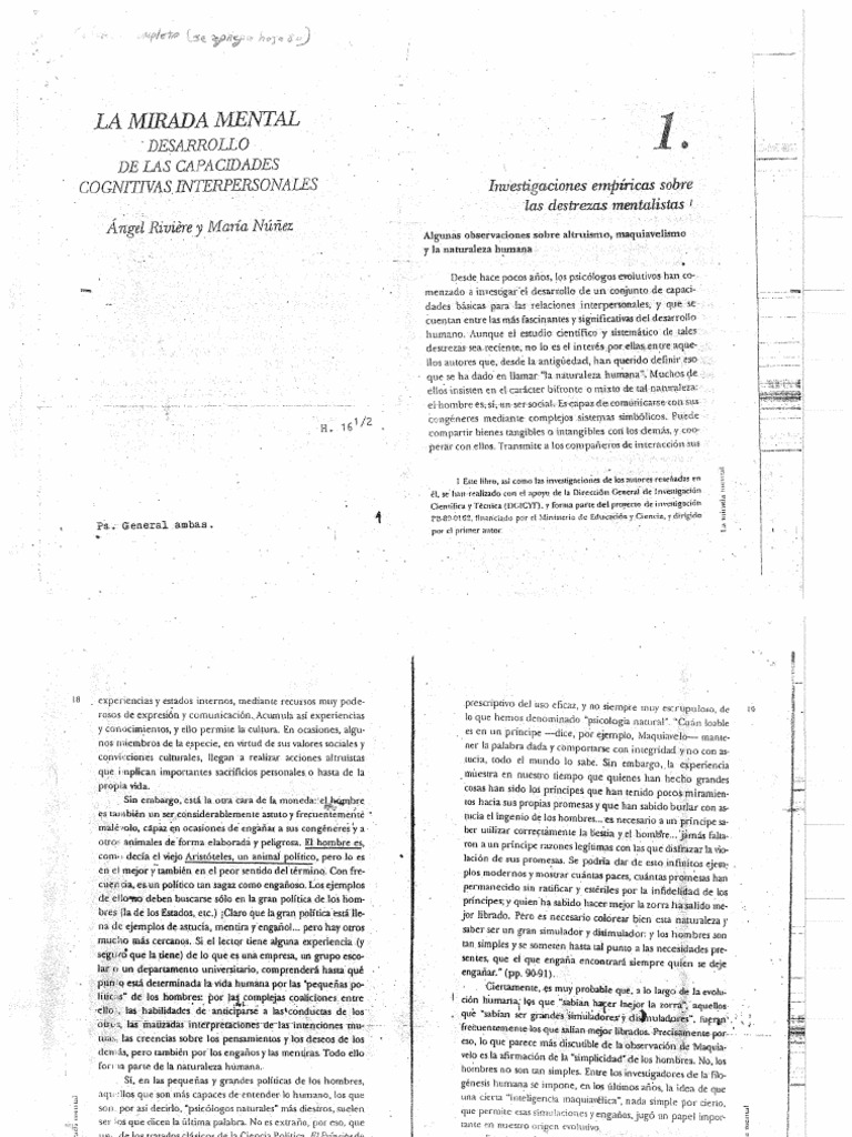 REVIÉRE - LA Mirada Mental. | PDF